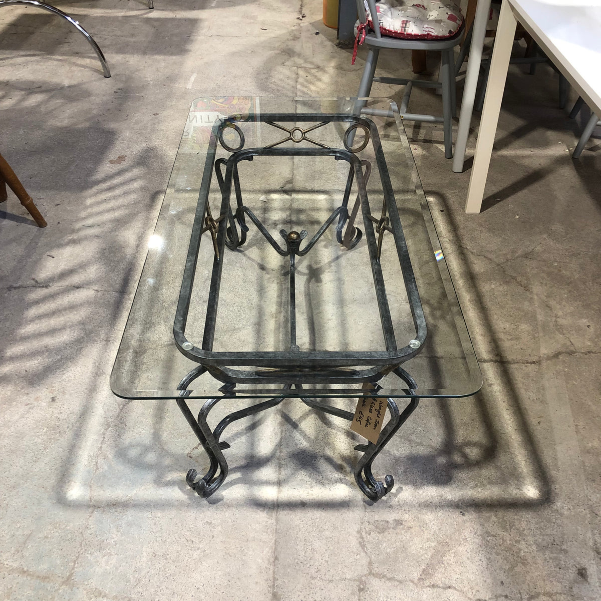 Wrought Iron & Glass Coffee Table – The Home Remedy Stroud