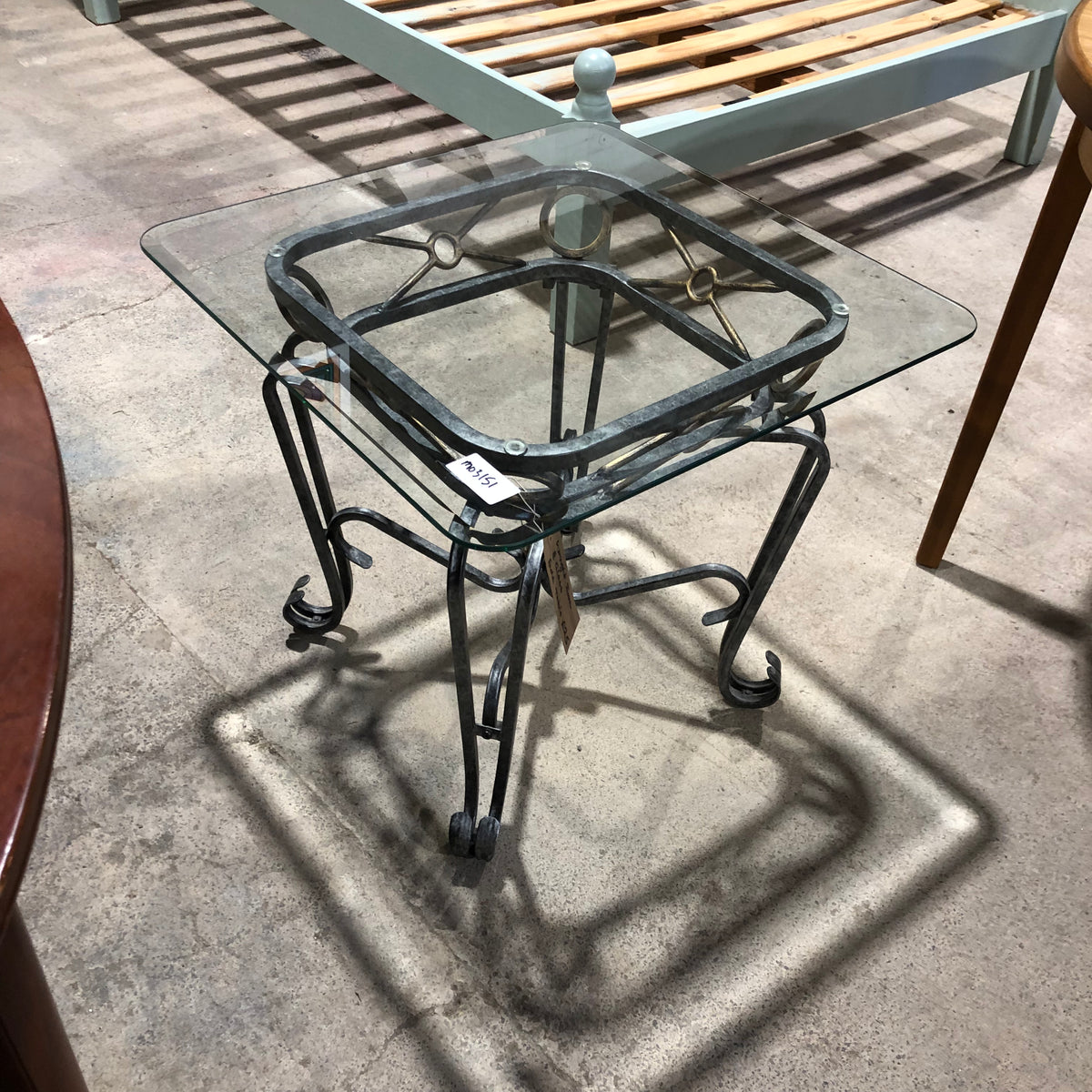 Wrought Iron & Glass Side Table – The Home Remedy Stroud