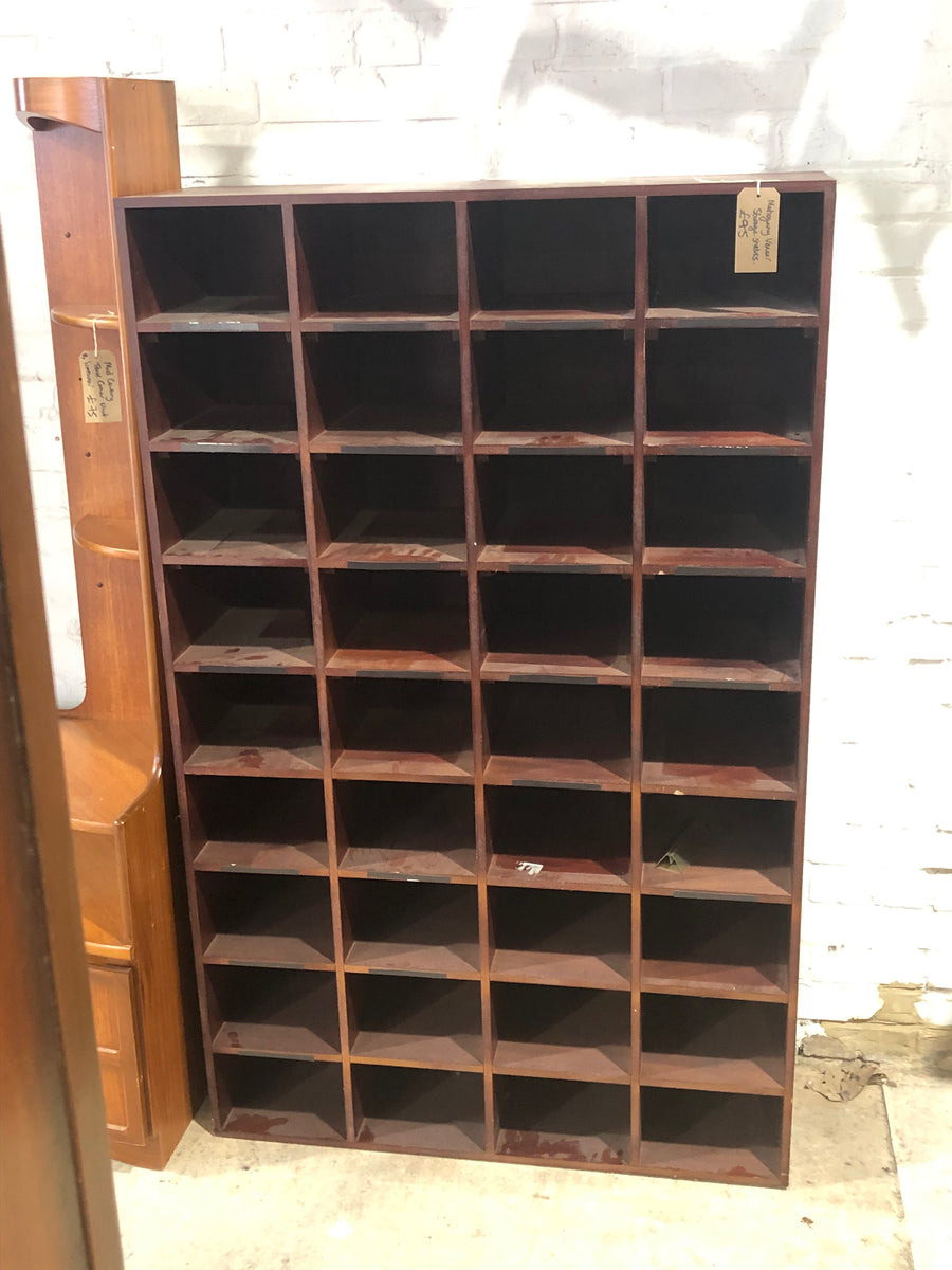 Mahogany Veneer Storage Shelves – The Home Remedy Stroud