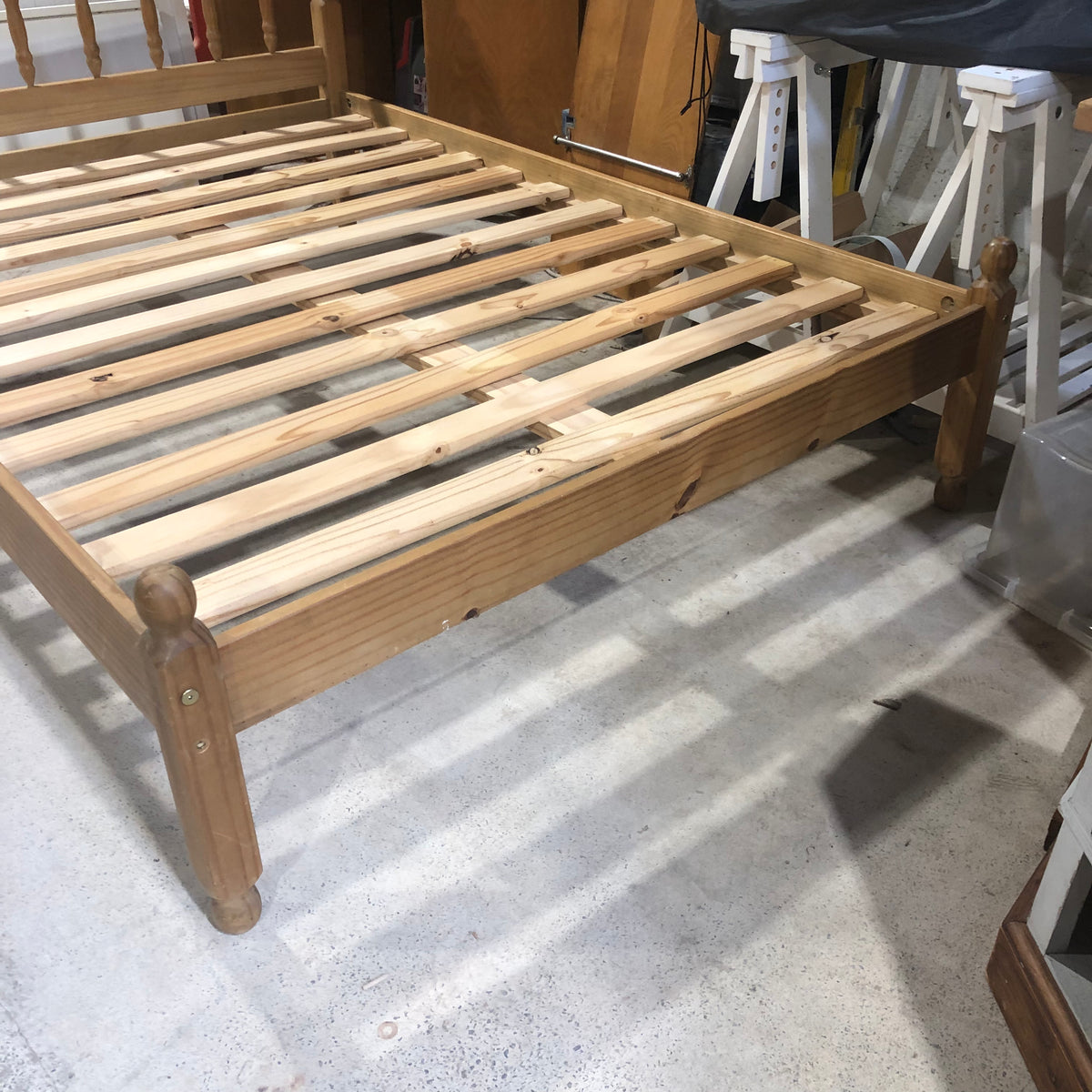 Wooden Double Bed - REF – The Home Remedy Stroud